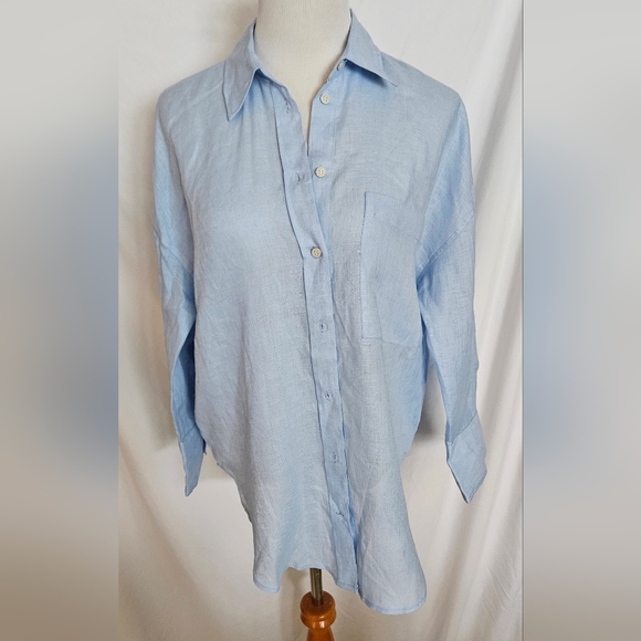 Zara | Tops | Zara Linen Shirt | Poshmark